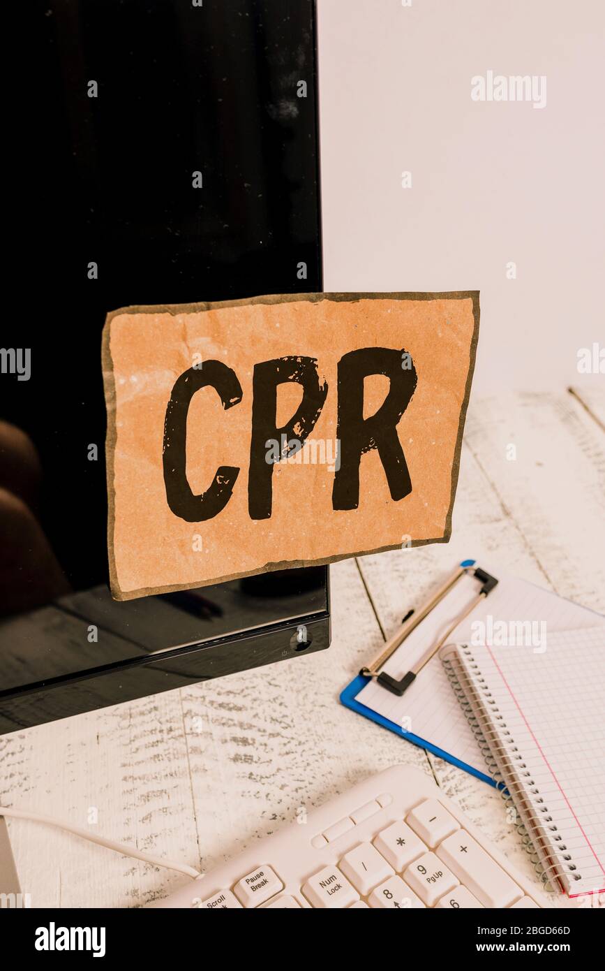 Word writing text Cpr. Business photo showcasing cardiopulmonary ...