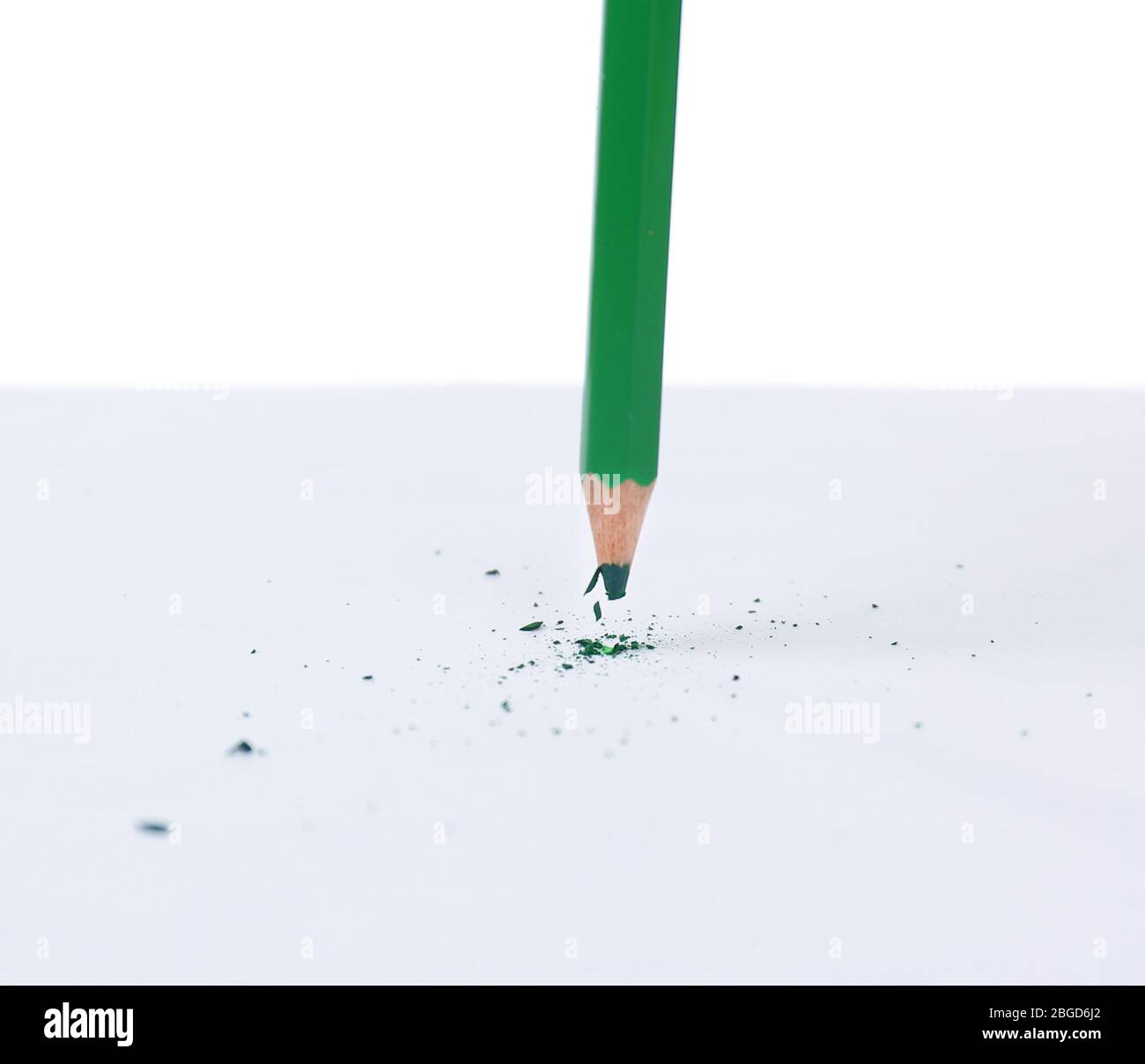 Breaking pencil, isolated on white Stock Photo - Alamy