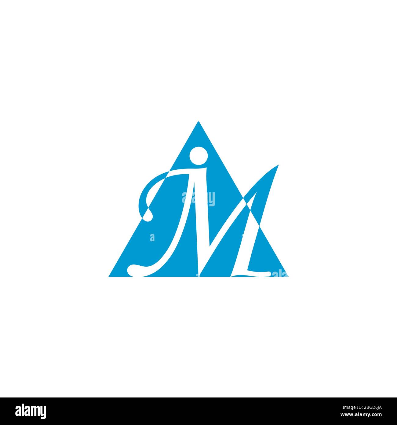 letter im abstract geometric triangle logo vector Stock Vector Image ...