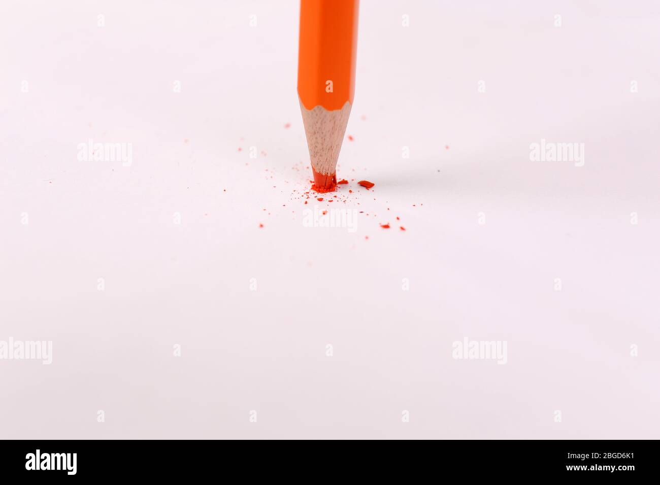 Breaking pencil, isolated on white Stock Photo - Alamy