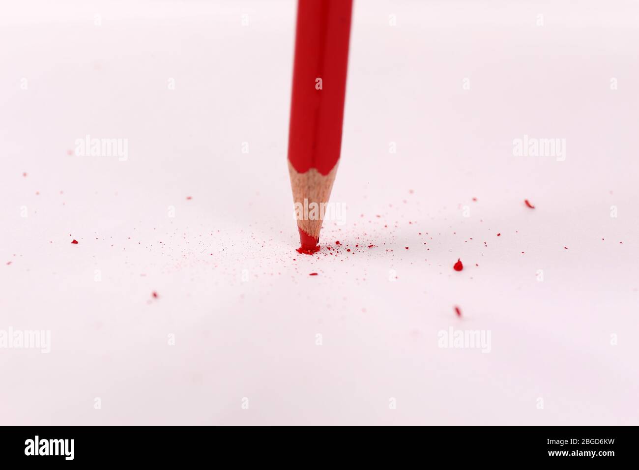 Breaking pencil, isolated on white Stock Photo - Alamy