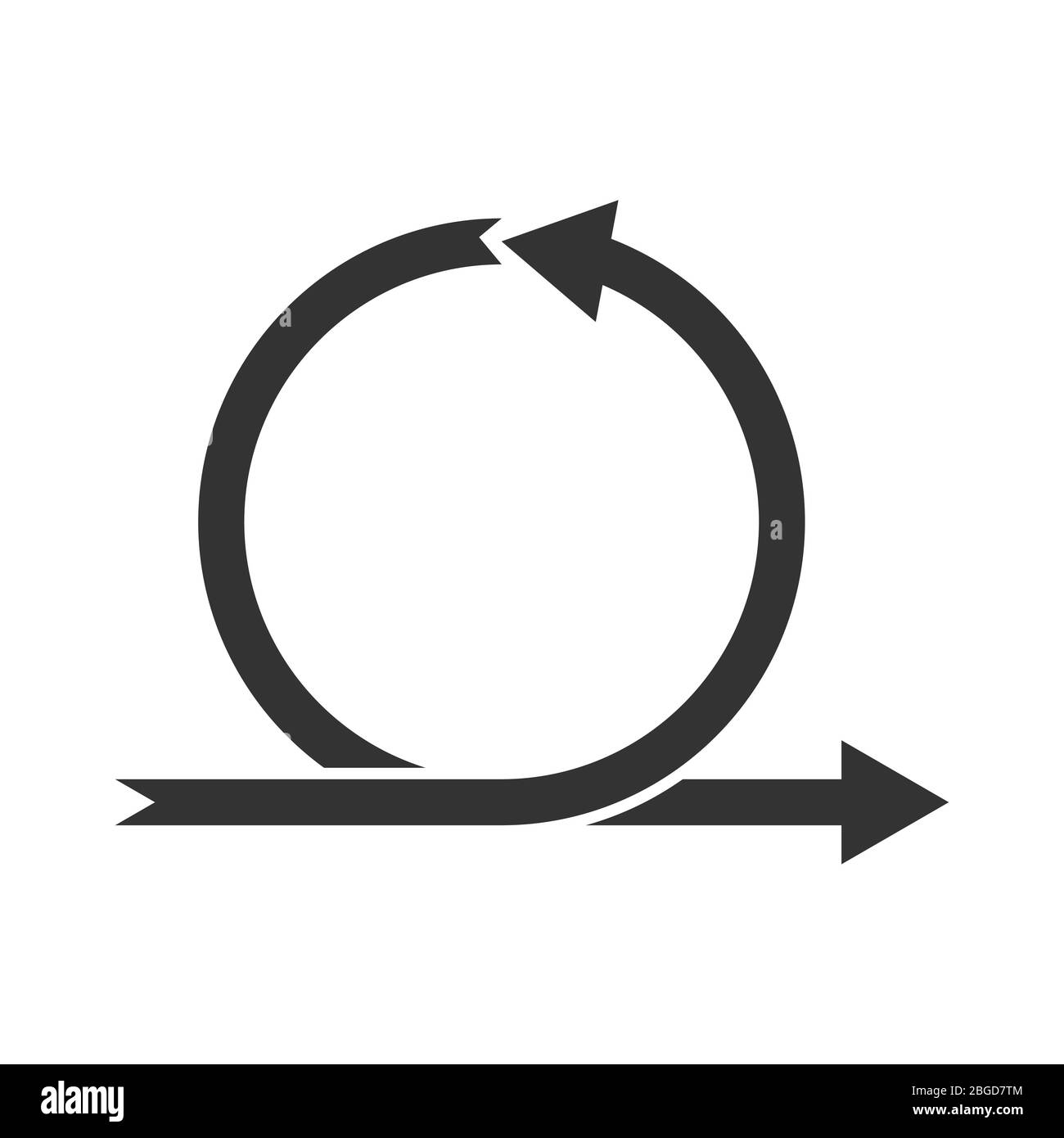 Vector circular arrow icon. Simple stock design isolated on a white ...