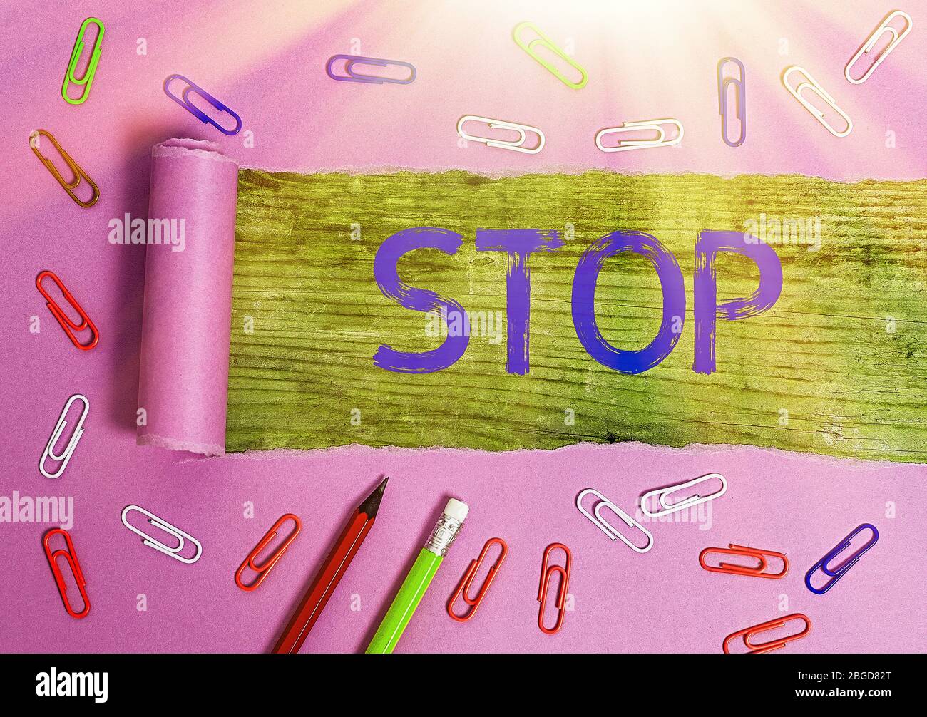 Conceptual hand writing showing Stop. Concept meaning Come to an end ...