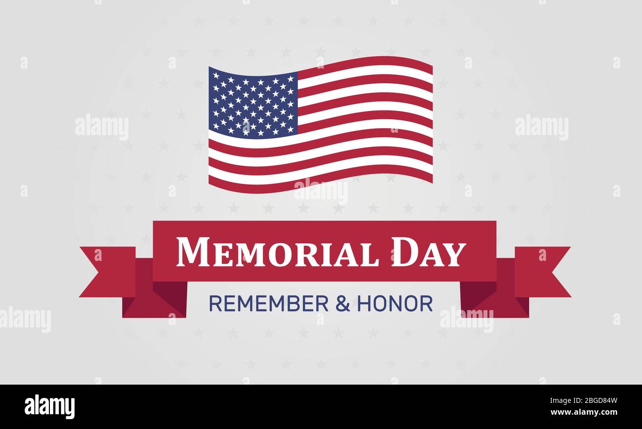 Memorial Day background vector illustration. Remember and honor concept ...