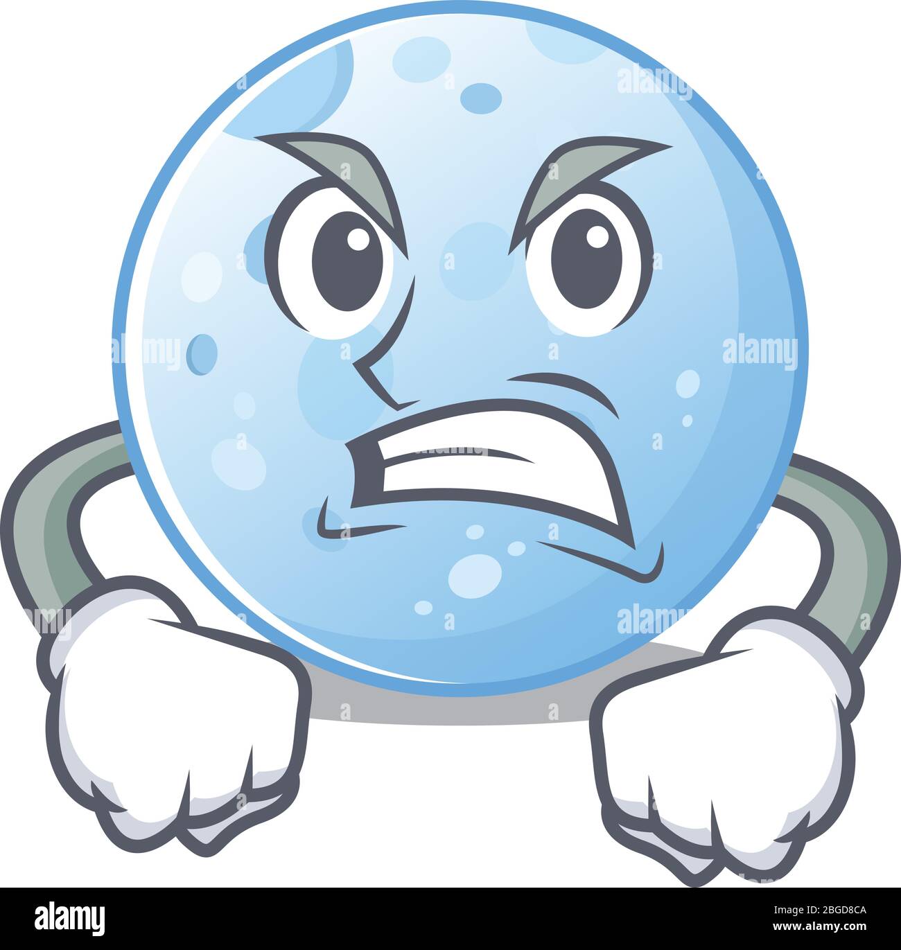 Mascot design concept of blue moon with angry face Stock Vector Image ...