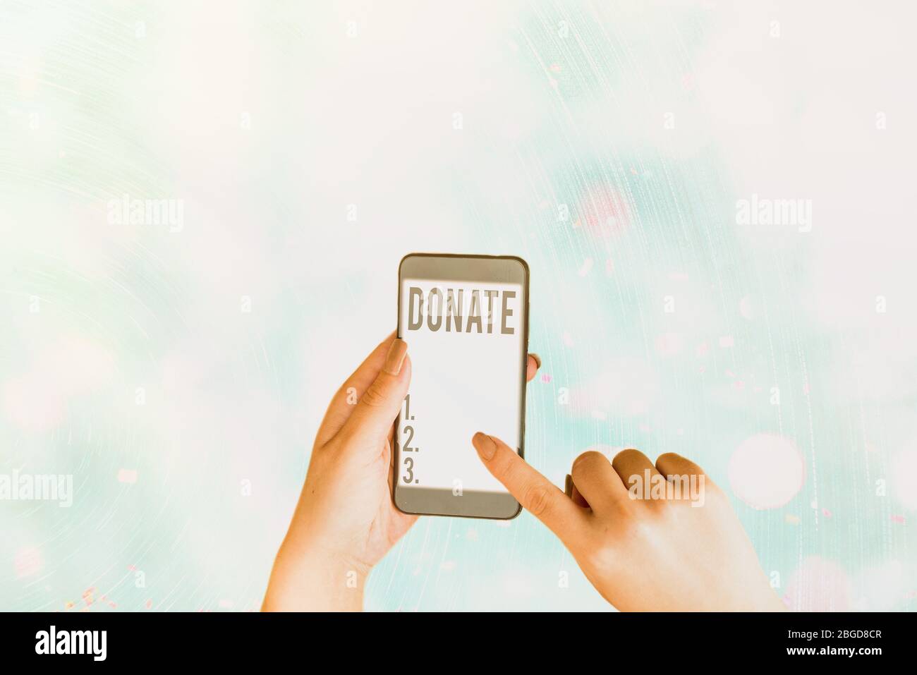 Conceptual hand writing showing Donate. Concept meaning give money or ...