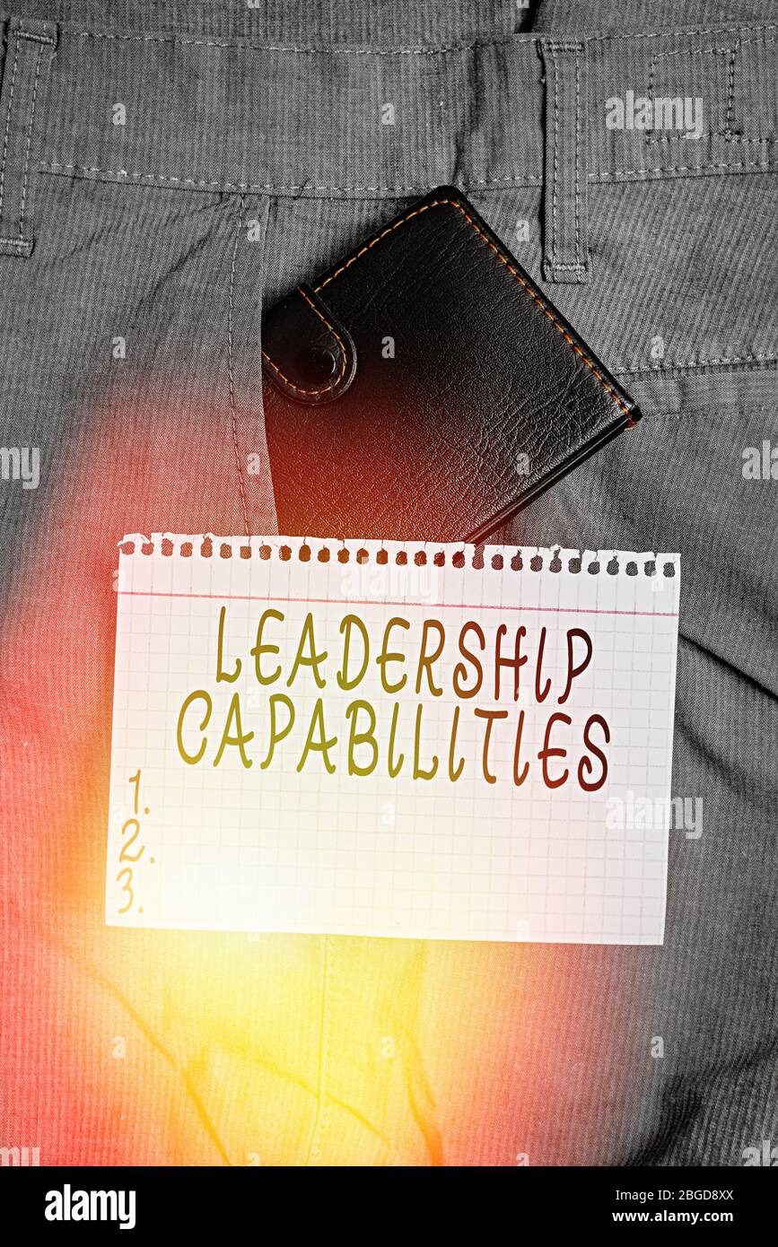 Conceptual hand writing showing Leadership Capabilities. Concept ...