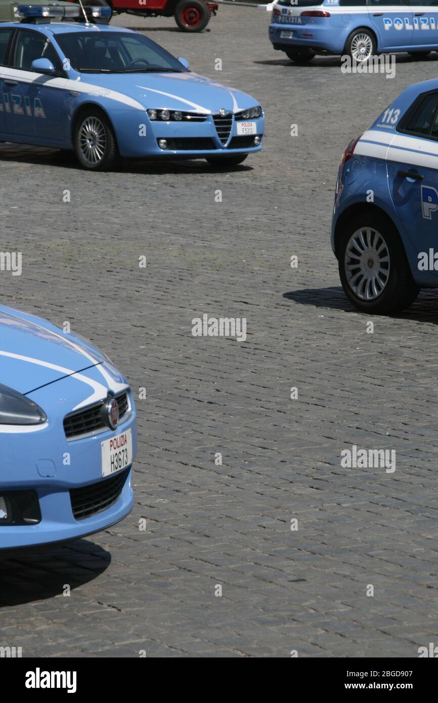 italian police force event in rome italy Stock Photo - Alamy