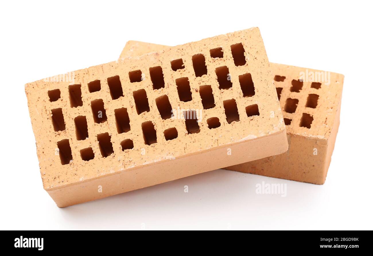 New bricks, isolated on white Stock Photo - Alamy