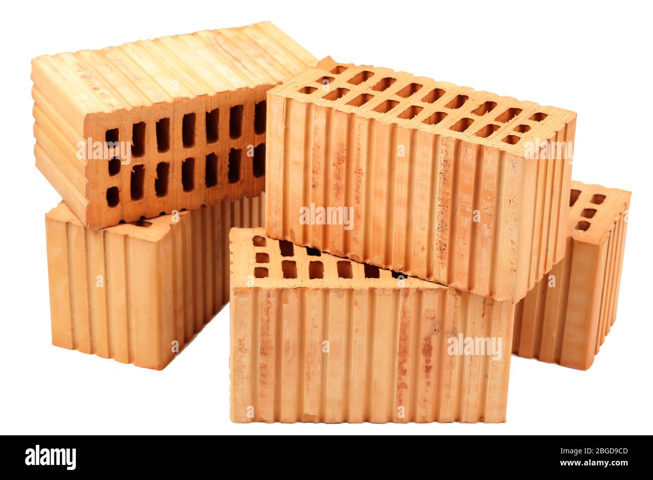 New bricks, isolated on white Stock Photo - Alamy