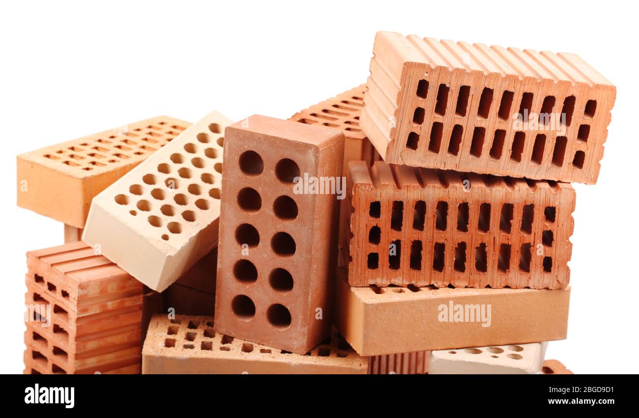 New bricks, isolated on white Stock Photo - Alamy
