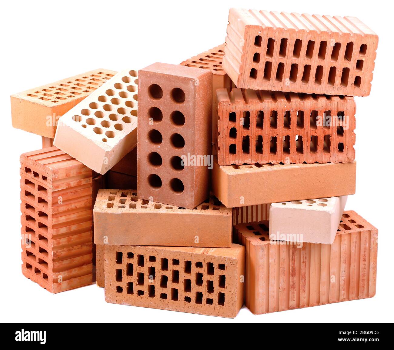 New bricks, isolated on white Stock Photo - Alamy