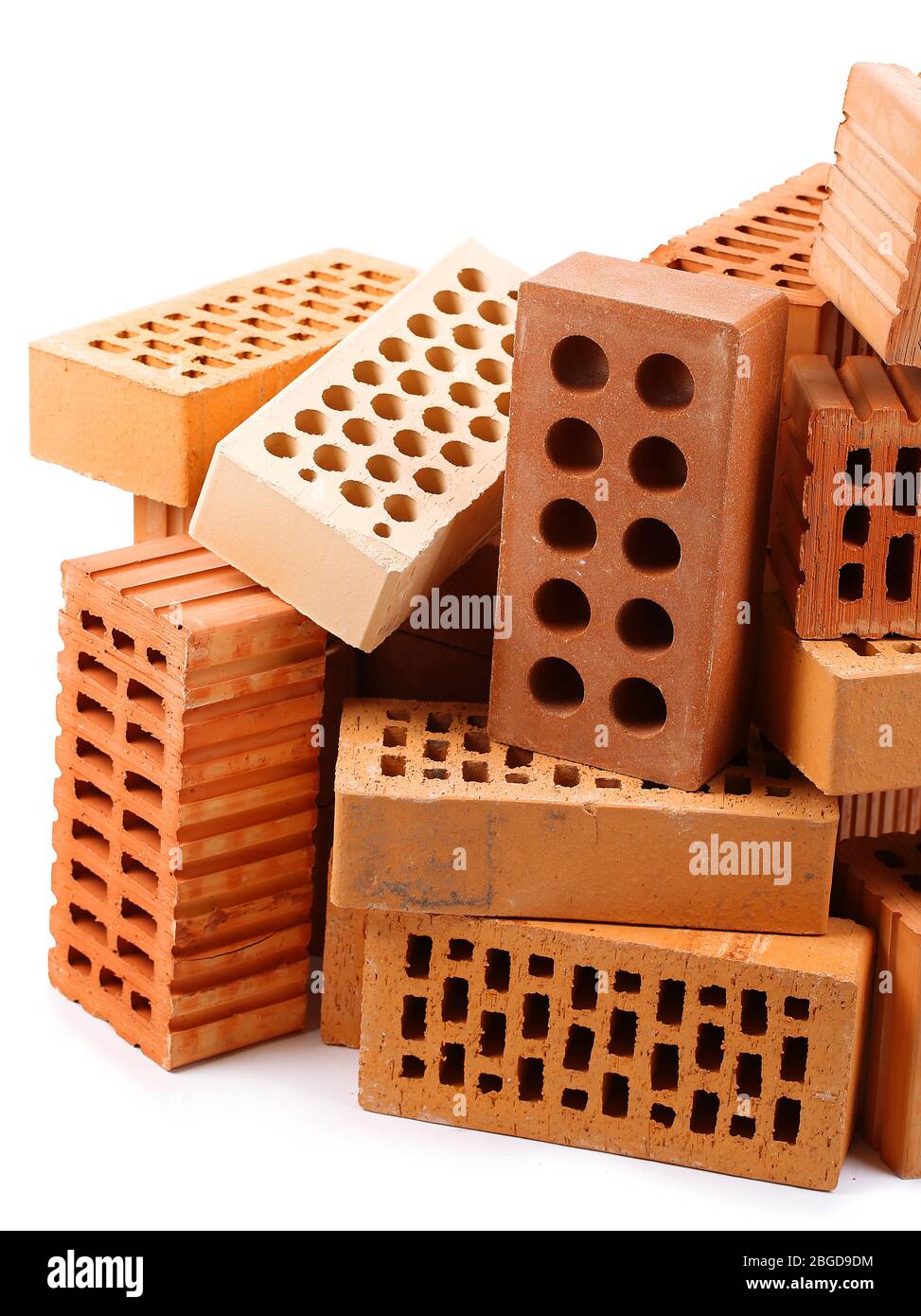 New bricks, isolated on white Stock Photo - Alamy