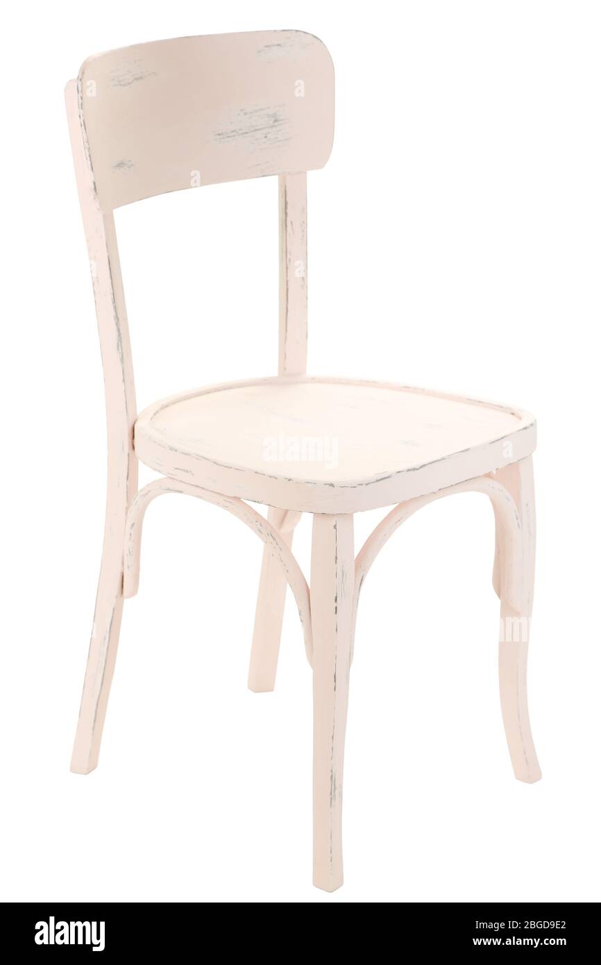 Old wooden chair, isolated on white Stock Photo - Alamy