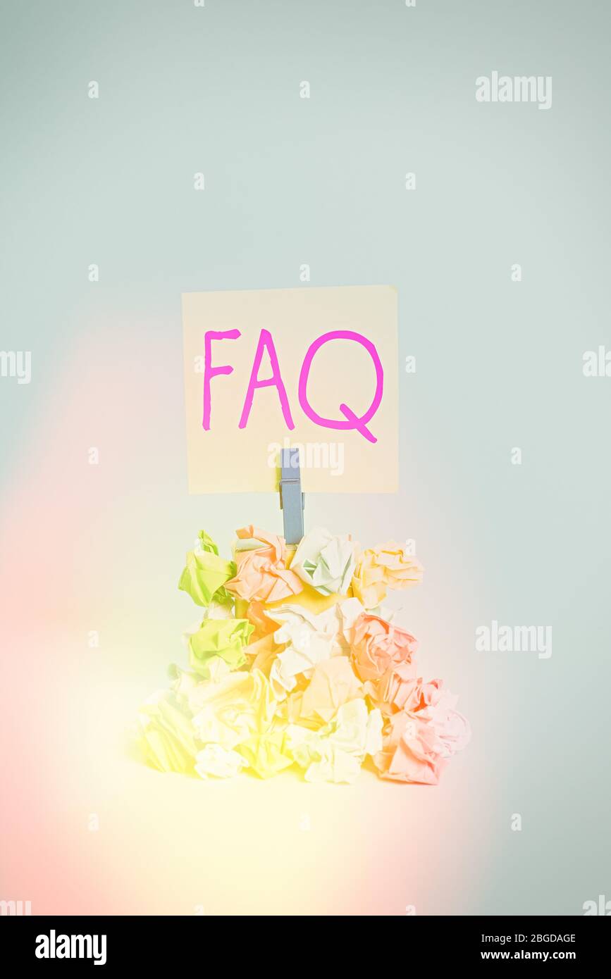 Handwriting Text Writing Faq Conceptual Photo A List Of Questions And