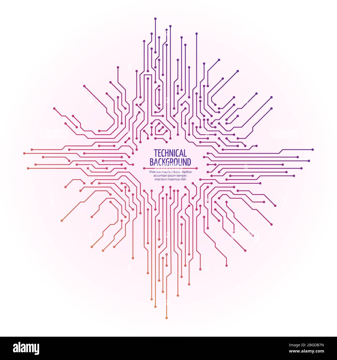 Bright computer motherboard with circuit board electronic elements ...