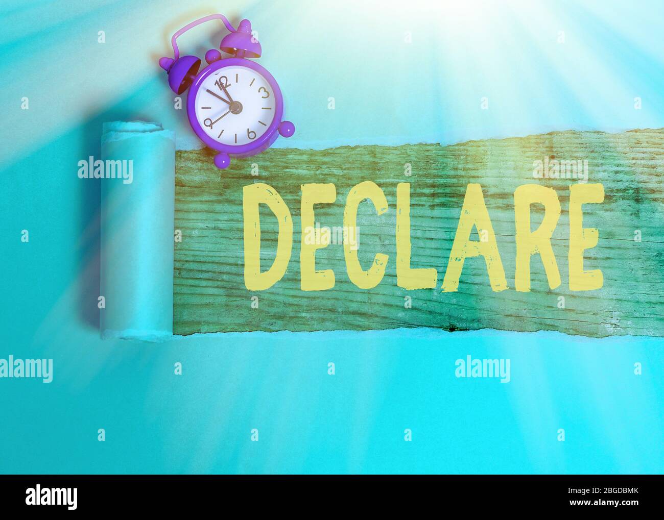 Conceptual hand writing showing Declare. Concept meaning make known or ...