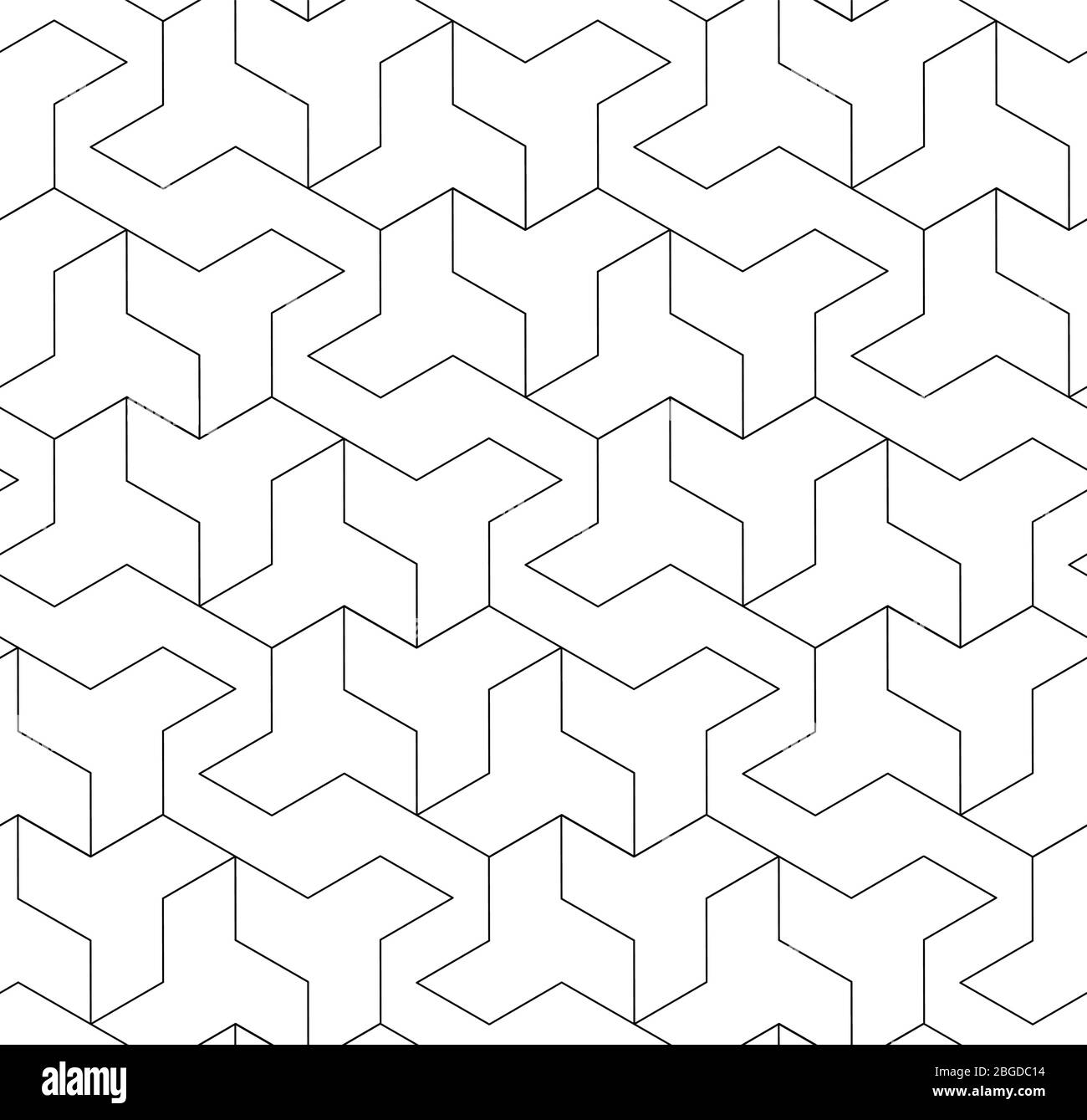 This is a illustration of Seamless Japanese pattern of shapes ...