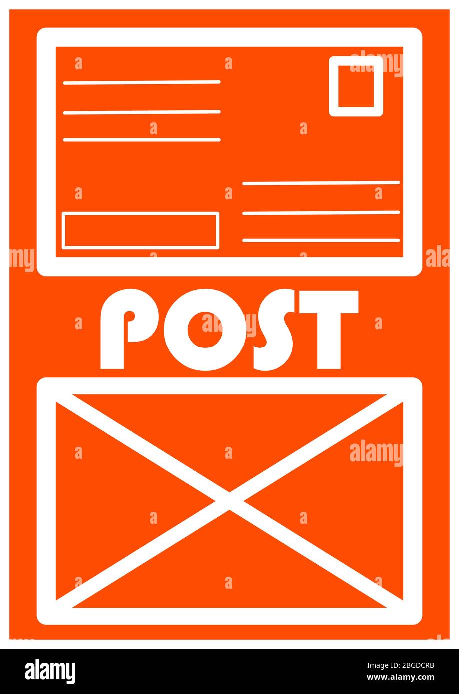 Template for text mail envelope with text mail. Post office. Place for ...