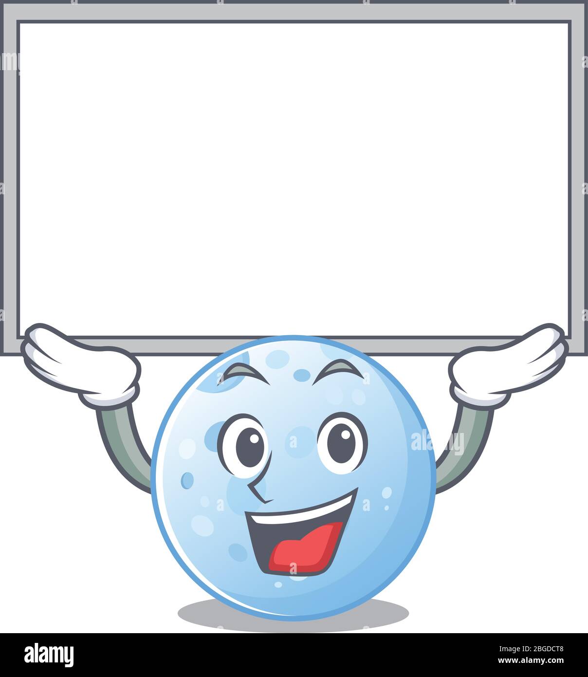 Mascot design of blue moon lift up a board Stock Vector Image & Art - Alamy