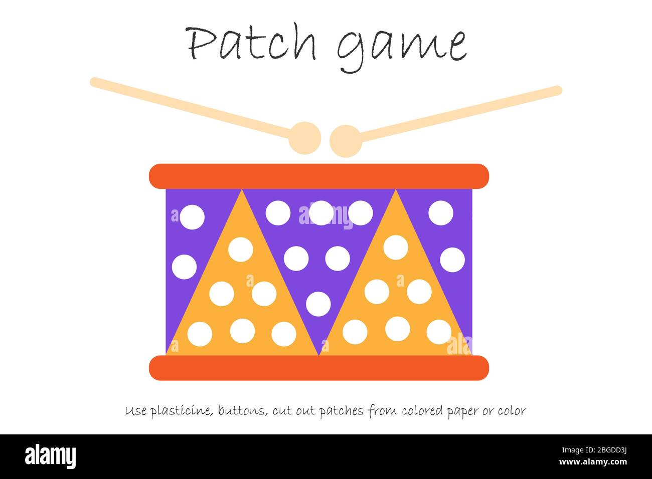 Education Patch game drum for children to develop motor skills, use ...