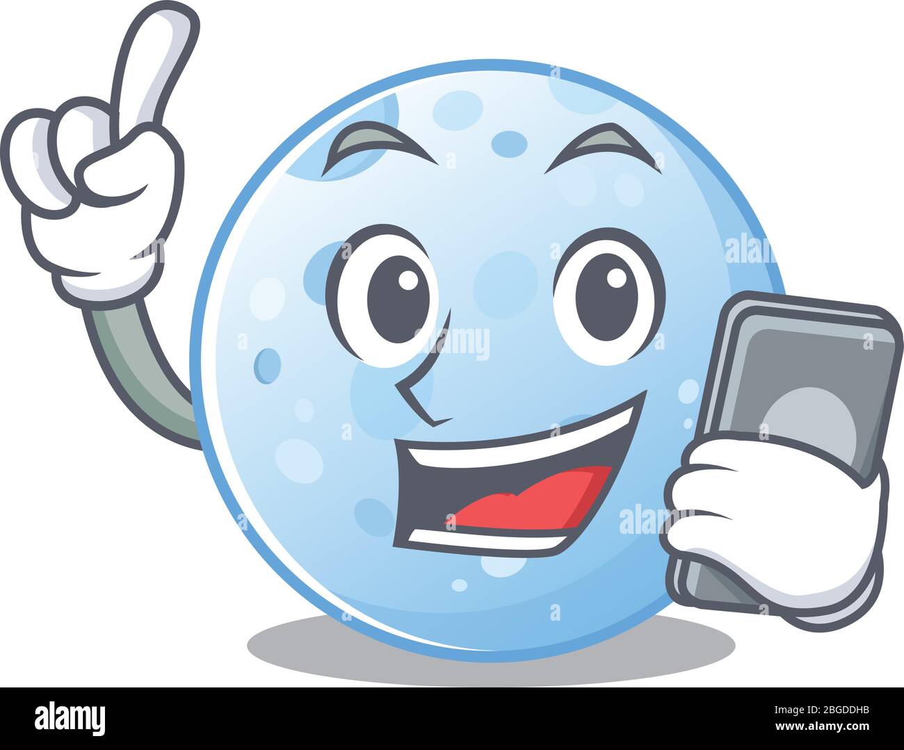 Blue moon cartoon character speaking on phone Stock Vector Image & Art ...