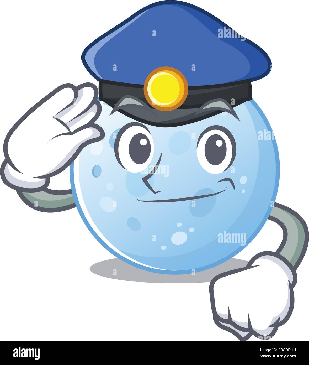 Police officer mascot design of blue moon wearing a hat Stock Vector ...
