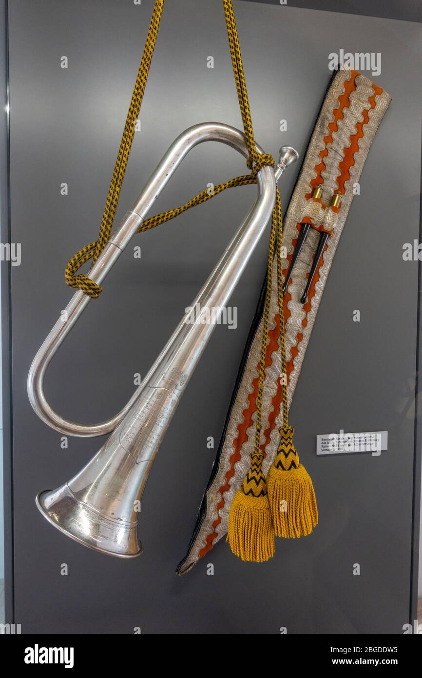 Bandolier for the regimental drummer and bugle on display in the ...