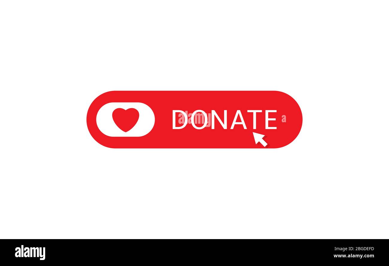 Donate button icon Stock Vector Image & Art - Alamy