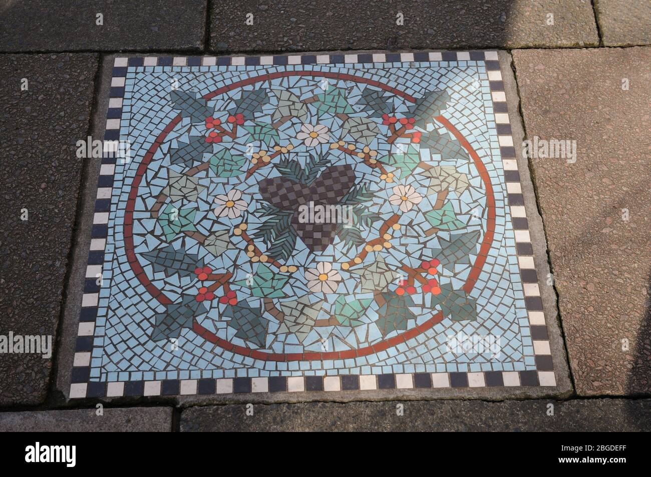 Pavement Mosaic, Waltham Abbey, Essex, which is part of the Waltham ...