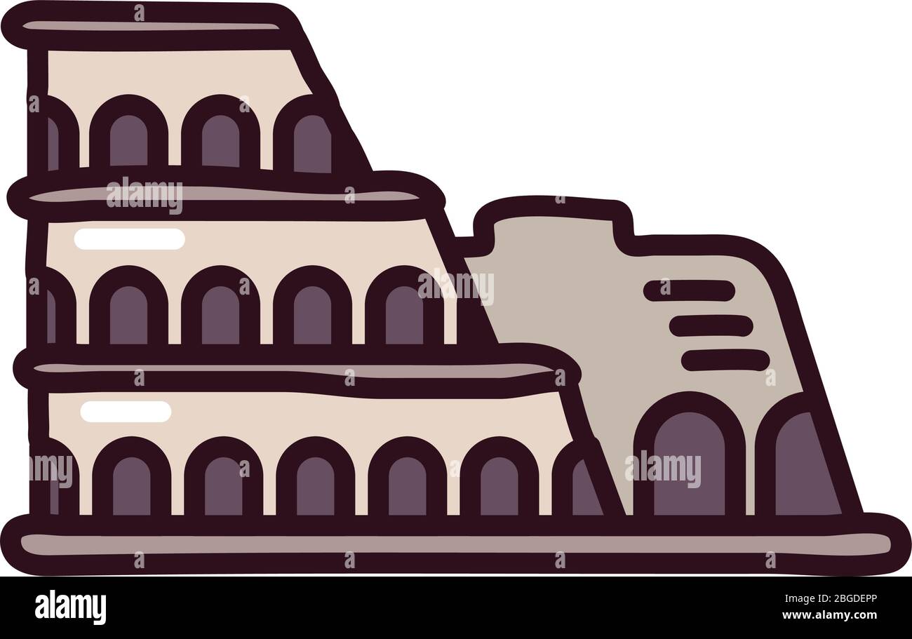 Ancient architecture stadium structure Stock Vector Images - Alamy