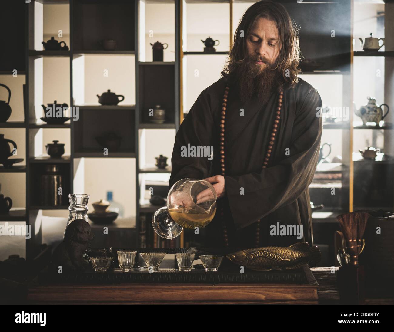 Tea ceremony is performed by tea master Stock Photo - Alamy