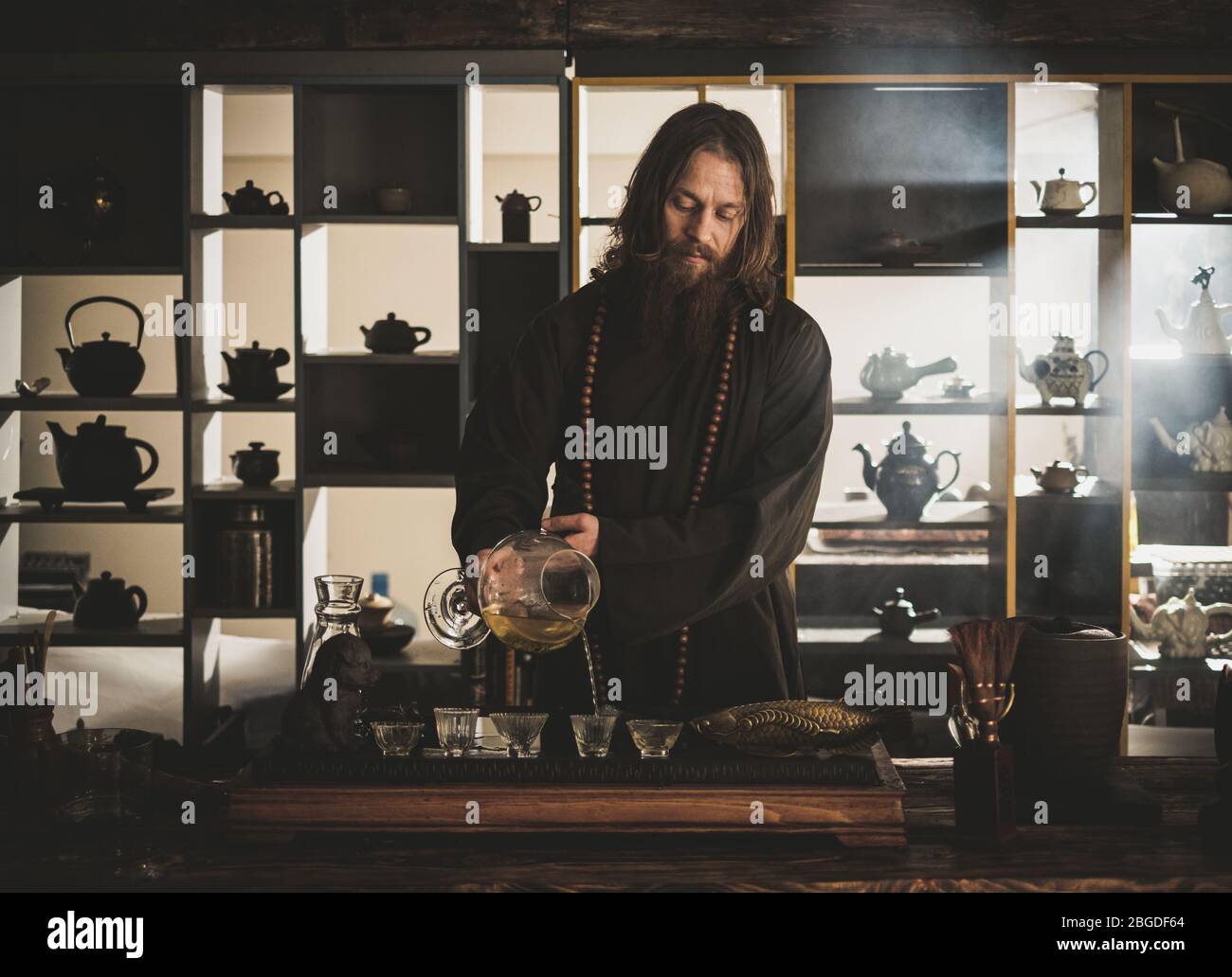 Tea ceremony is performed by tea master Stock Photo - Alamy