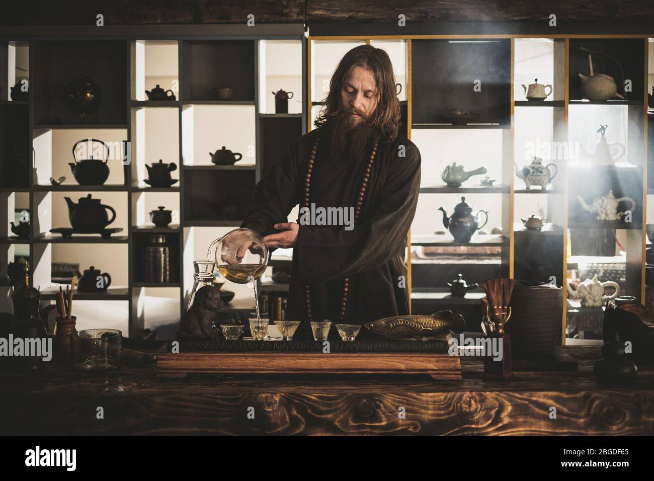 Tea ceremony is performed by tea master Stock Photo - Alamy