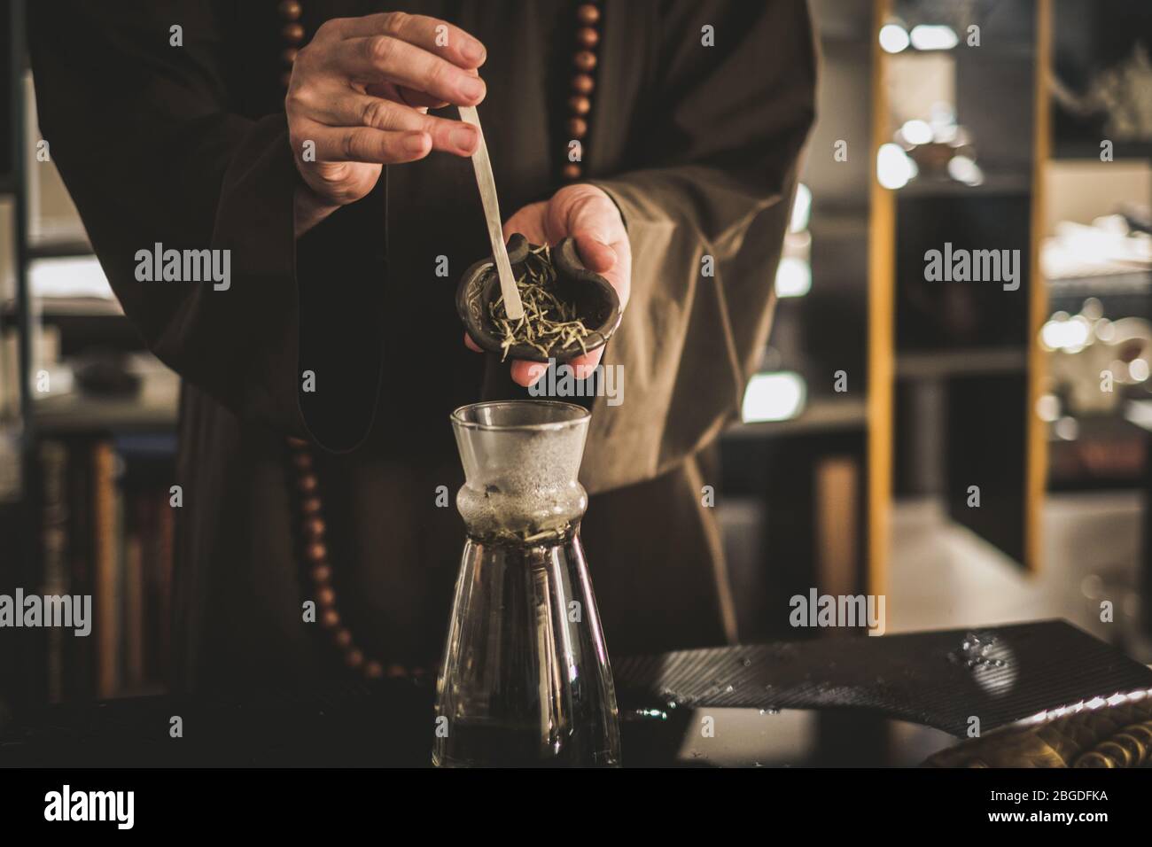 Tea ceremony is performed by tea master Stock Photo - Alamy