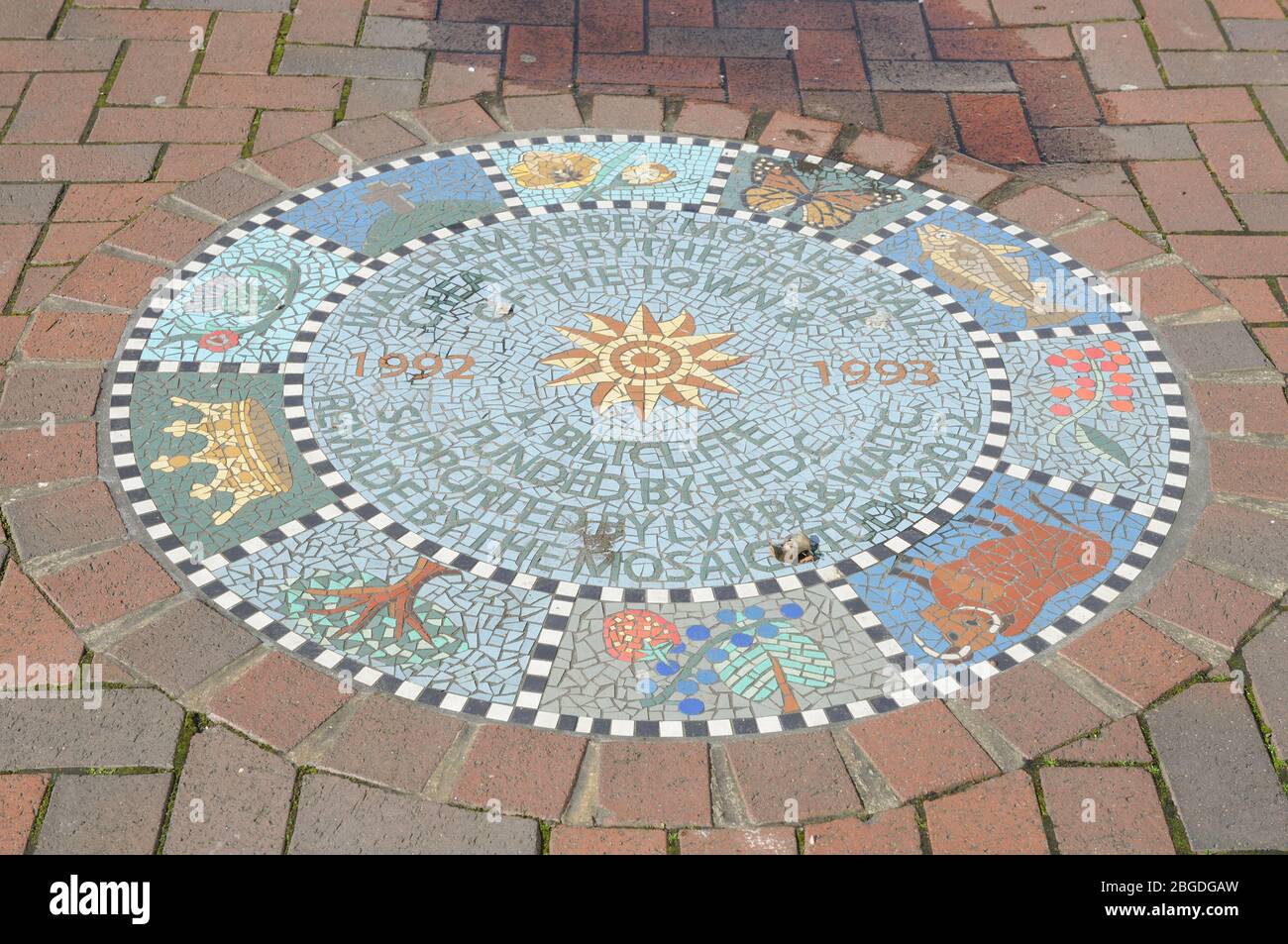 Pavement Mosaic, Waltham Abbey, Essex, which is part of the Waltham ...