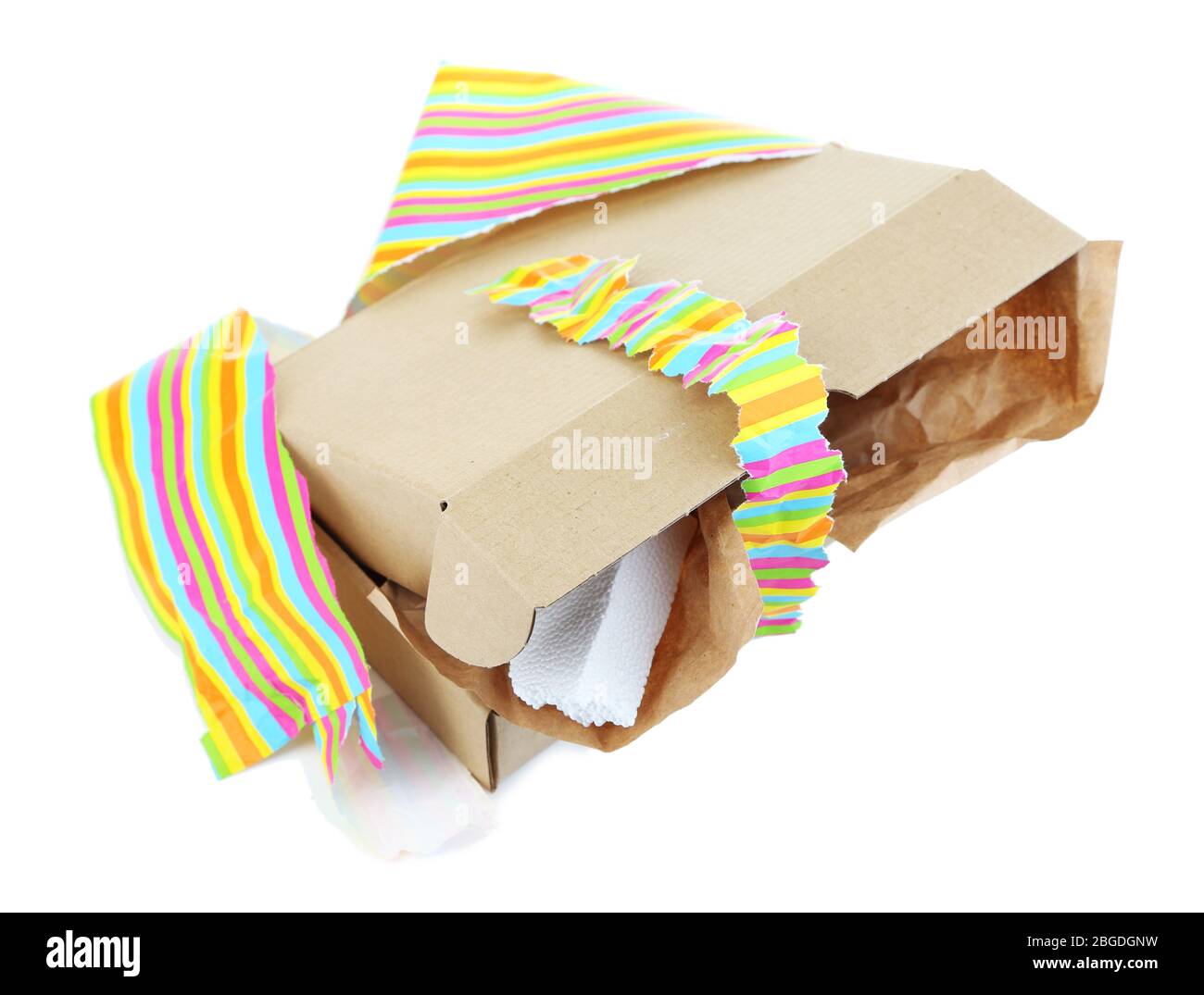 Ripped open gift paper Cut Out Stock Images & Pictures - Alamy