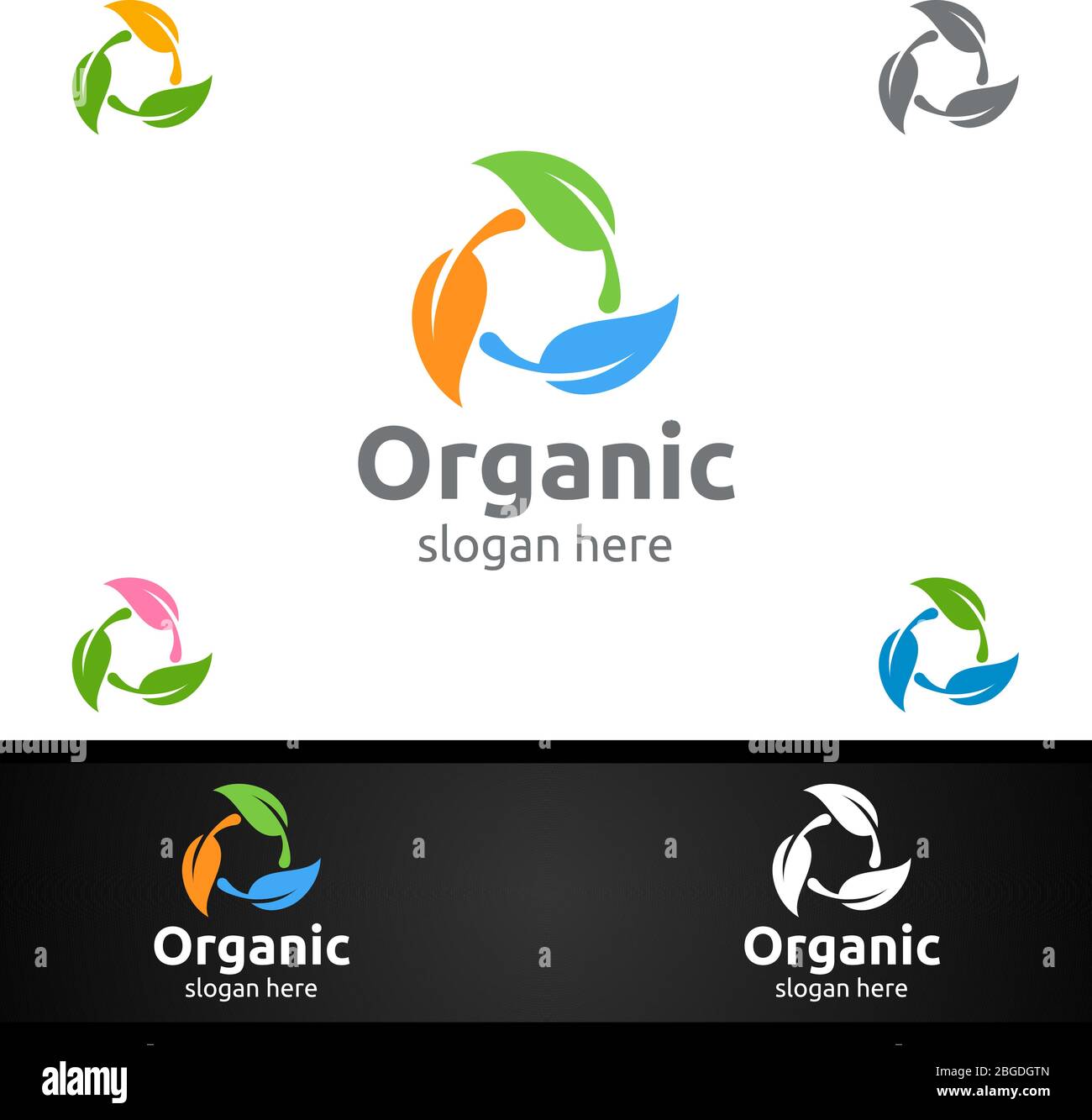 Natural and Organic Logo design template for Herbal, Ecology, Health ...