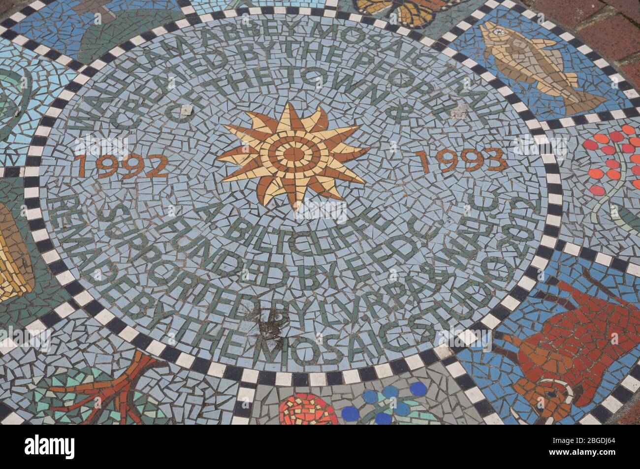Pavement Mosaic, Waltham Abbey, Essex, which is part of the Waltham ...