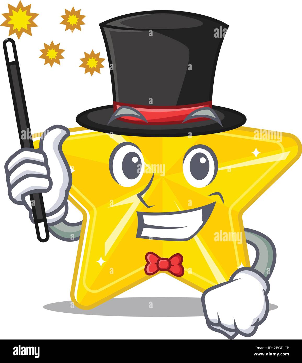 An attractive Magician of shiny star cartoon design Stock Vector Image ...