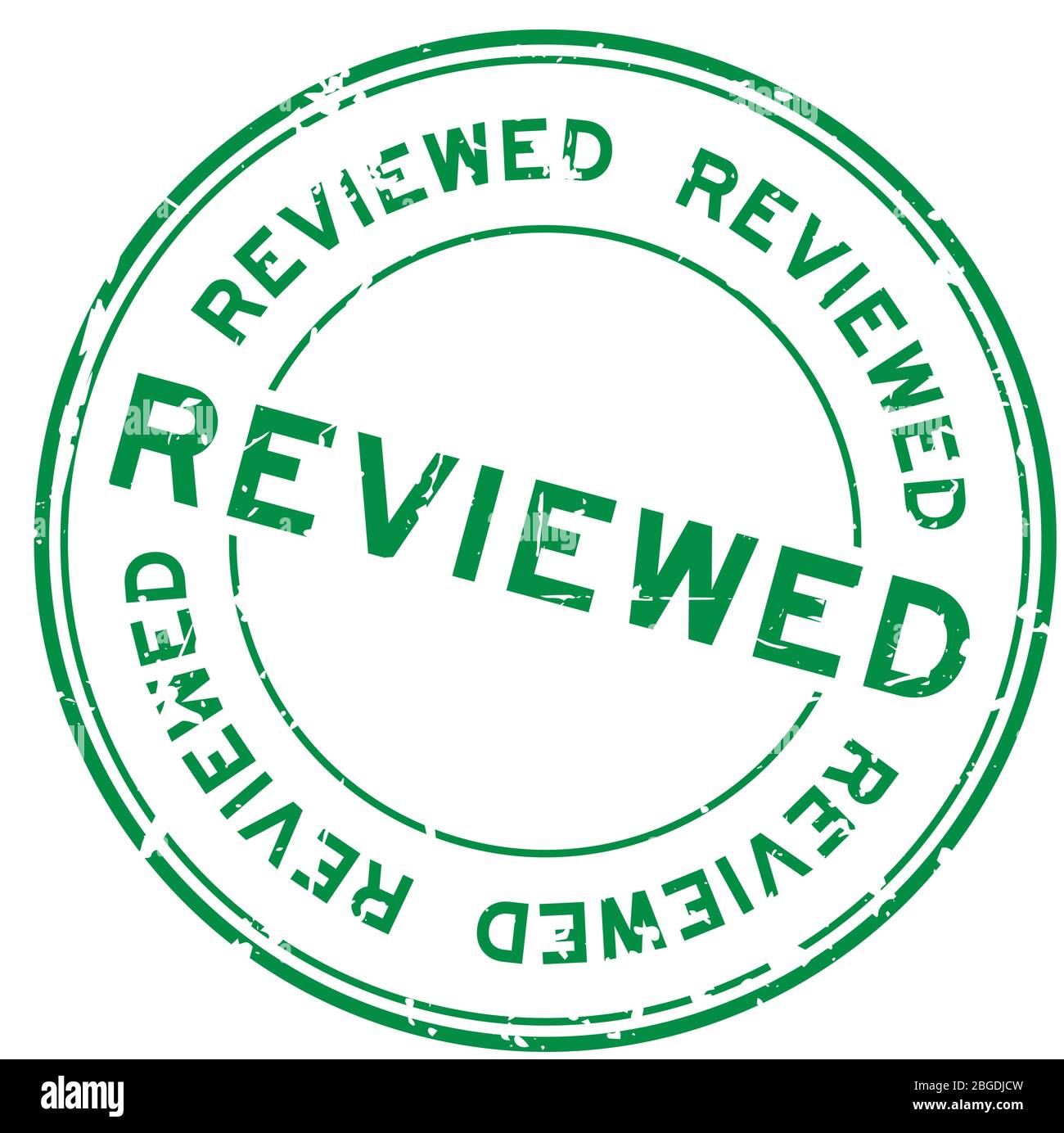Grunge green reviewed word round rubber seal stamp on white background Stock Vector Image & Art ...