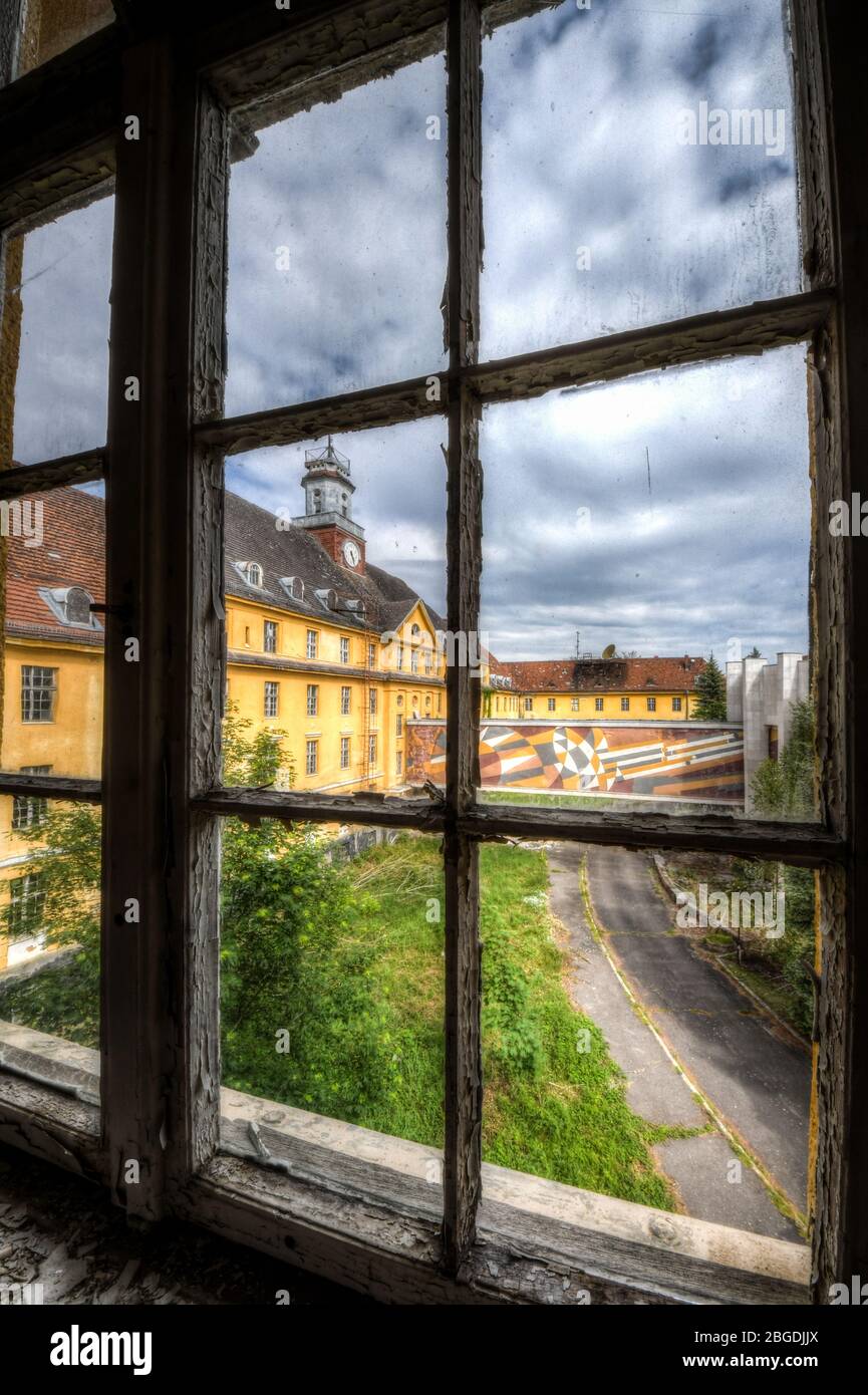 Wunsdorf soviet military camp as seen through the window of one of the ...