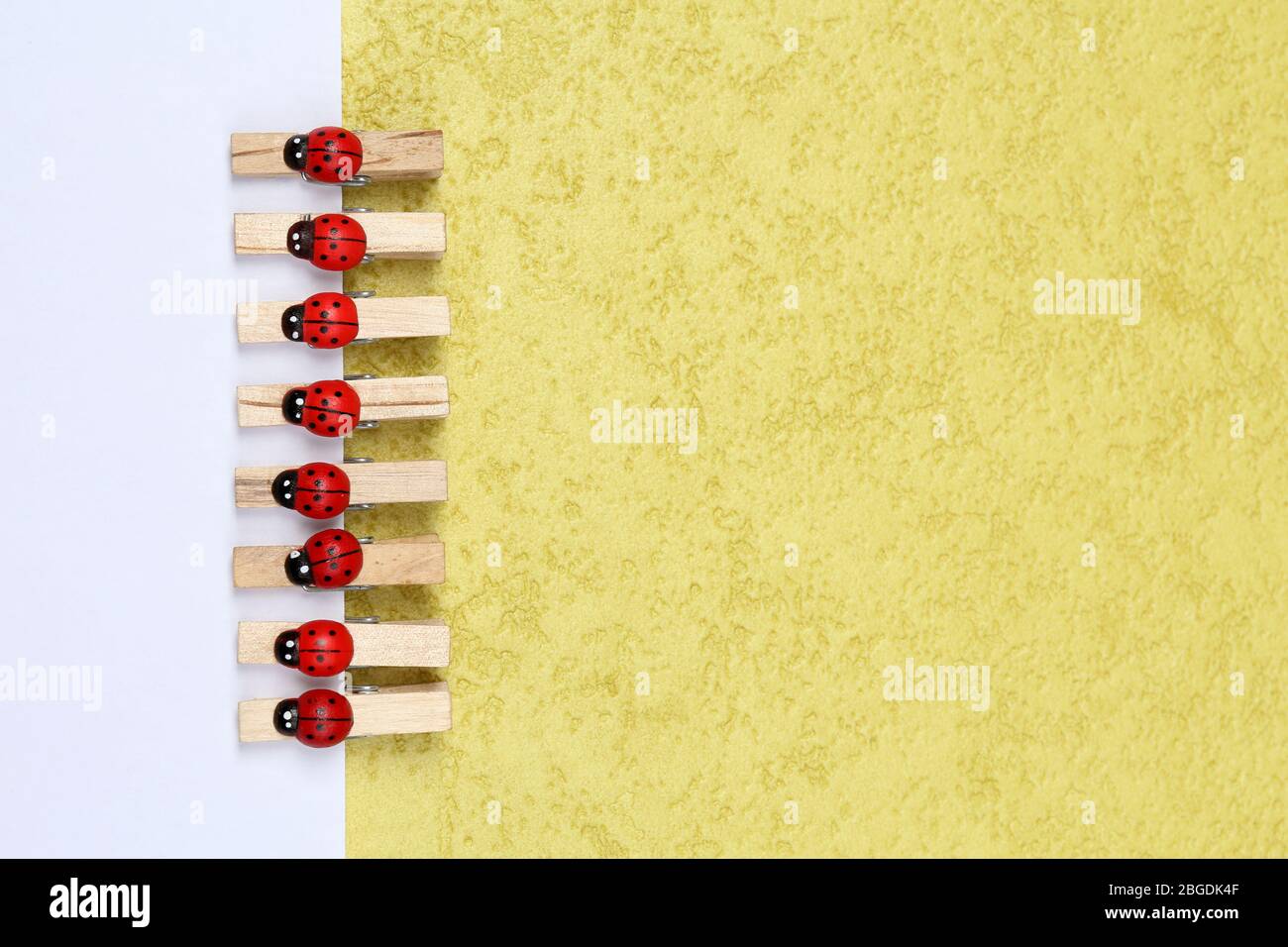 Abstract background with colorful wooden pins and paper Stock Photo - Alamy
