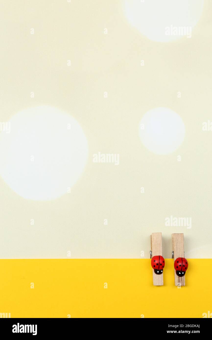 Abstract background with colorful wooden pins and paper Stock Photo - Alamy