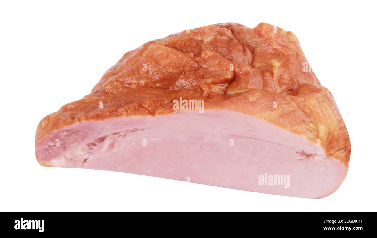 Piece of Boiled and Smoked Meat Isolated Stock Photo - Alamy