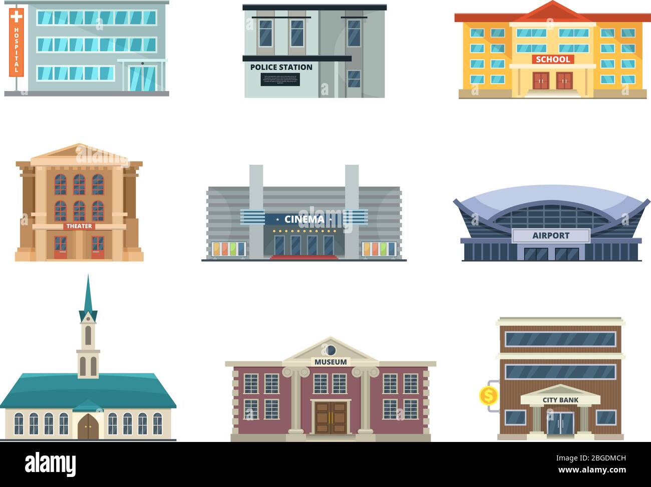 Classical buildings in the city center Stock Vector Images - Alamy