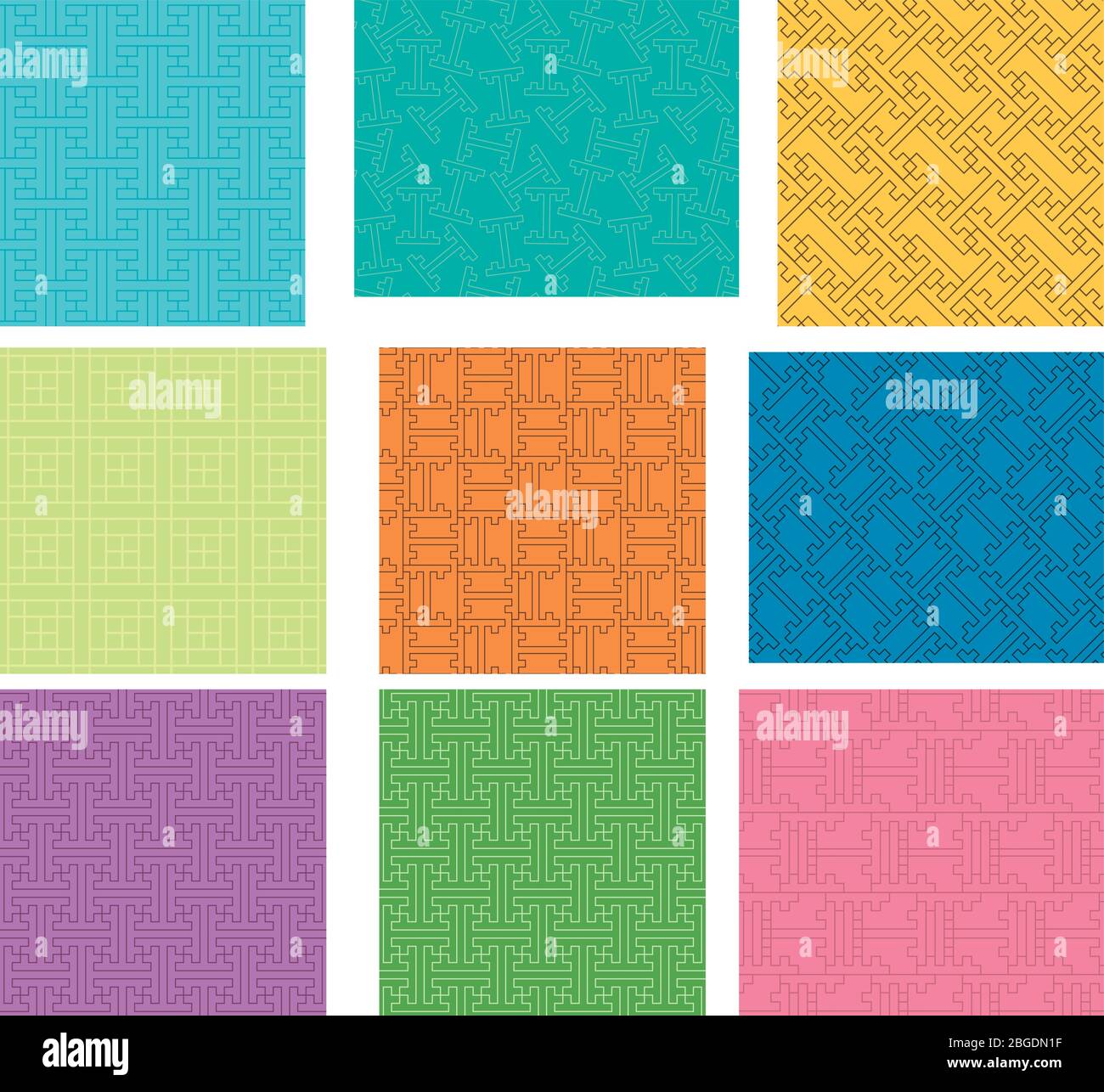 This is a illustration of Seamless Japanese pattern combining T-shaped ...