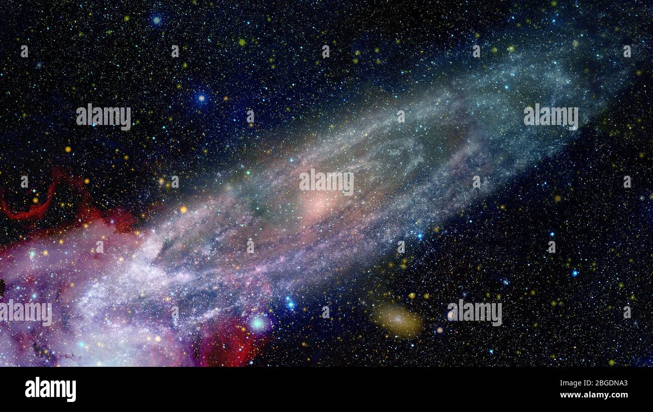 Spiral galaxy. Elements of this image furnished by NASA Stock Photo - Alamy