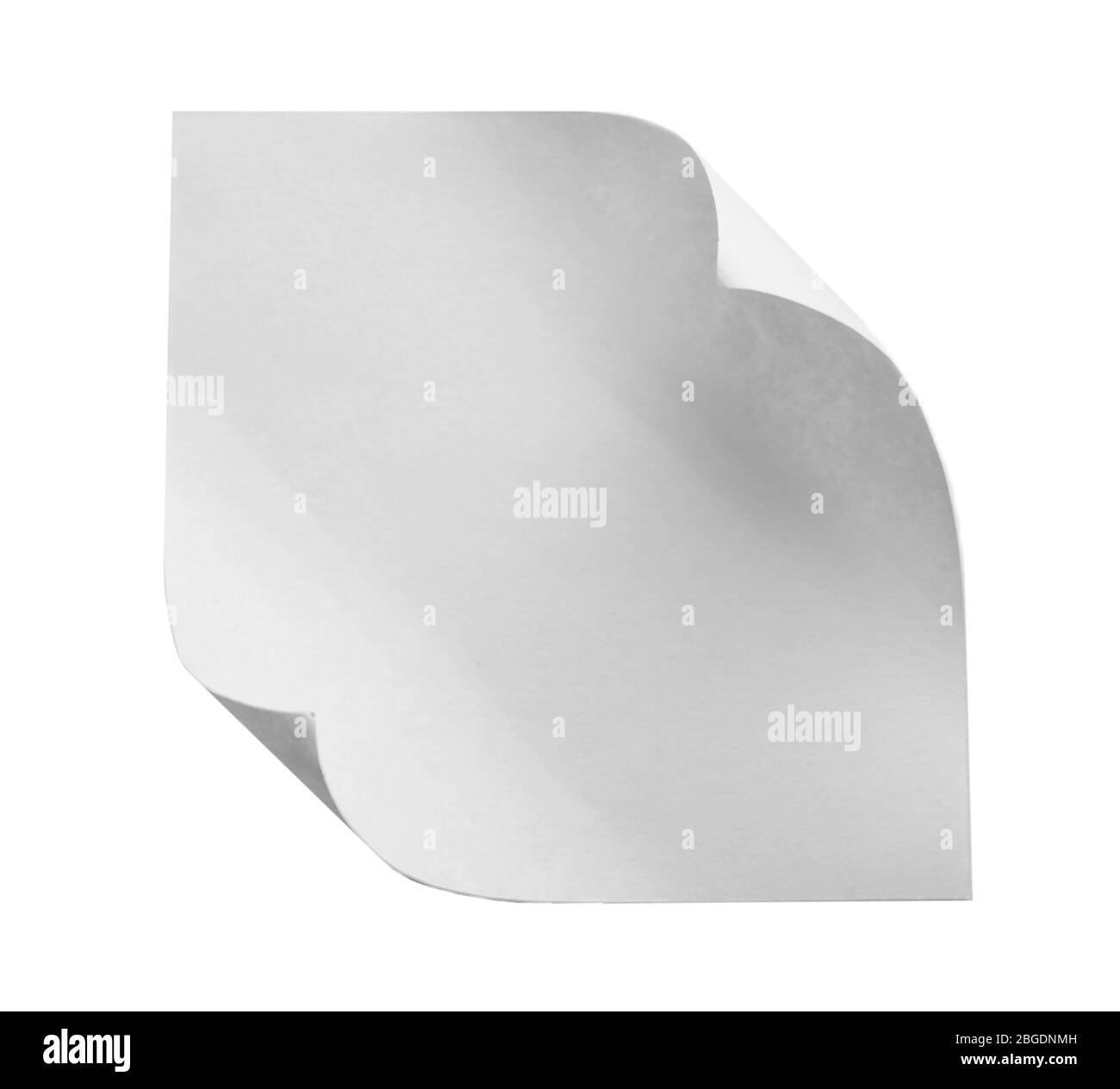 Empty paper sheet isolated on white Stock Photo - Alamy