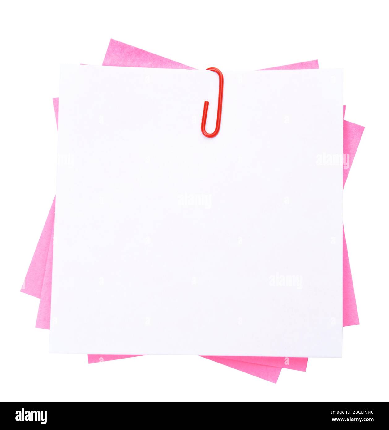 Empty paper sheets isolated on white Stock Photo - Alamy